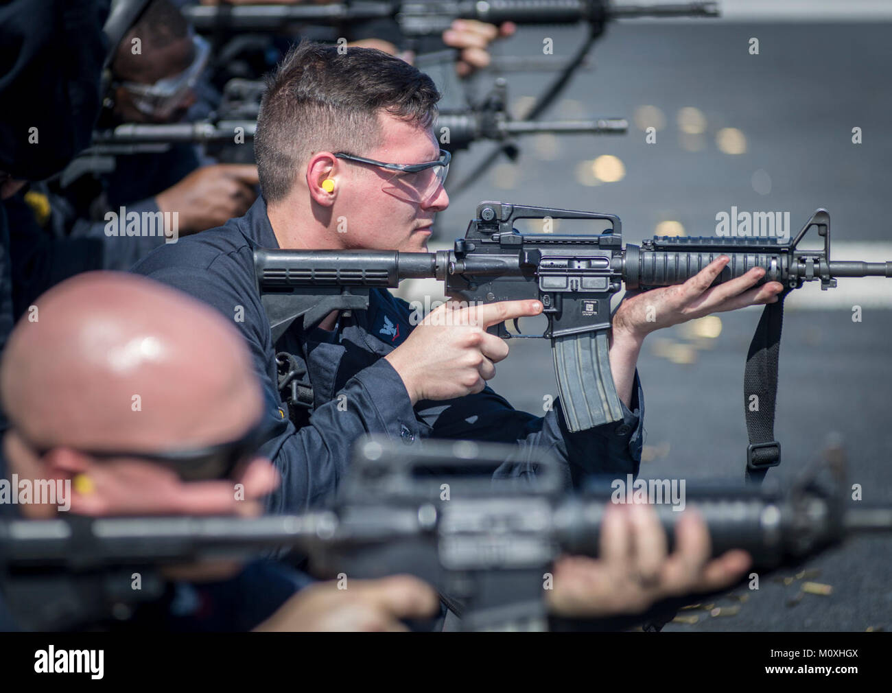 PACIFIC OCEAN (Jan. 21, 2018) Master-at-Arms 3rd Class Thomas Hocker ...