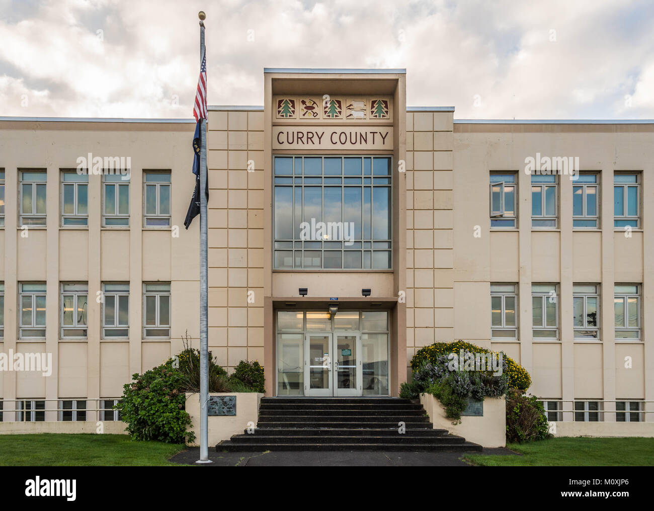 Curry County Courthouse in Gold Beach Oregon Stock Photo - Alamy