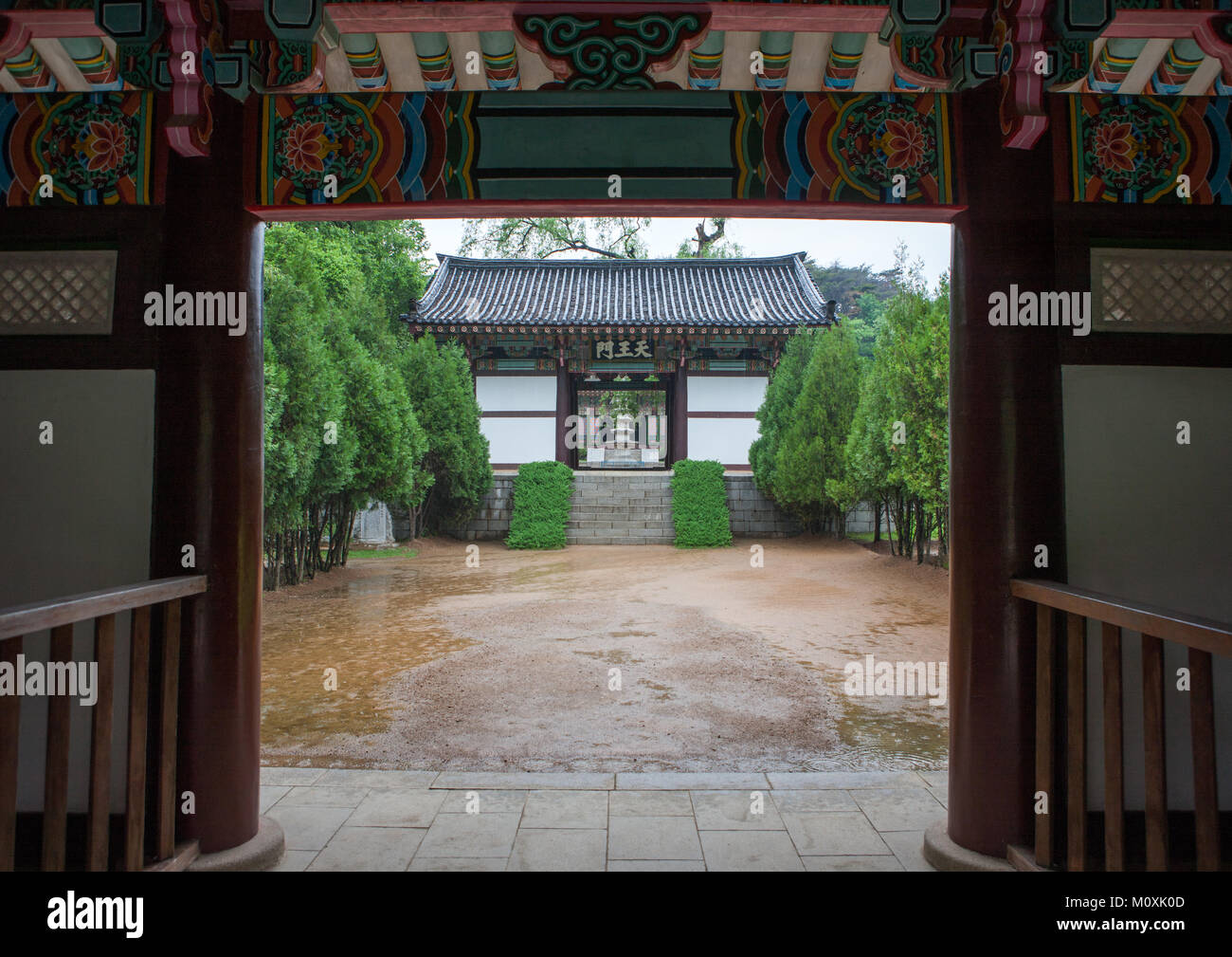 Kwangbok temple entrance, Pyongan Province, Pyongyang, North Korea ...