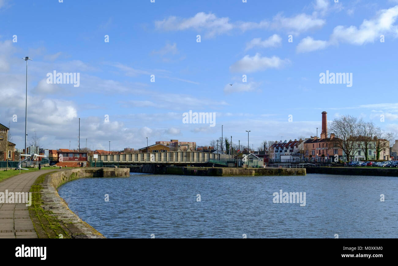 The cumberland Basin area of Bristol Harbour Bristol england UK Stock ...