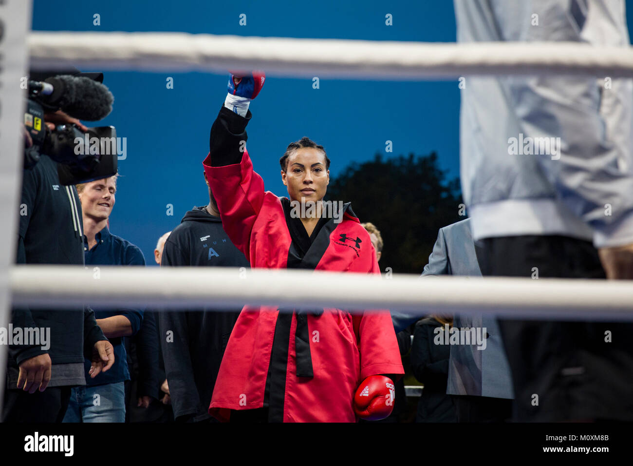 Norway, Bergen - June 9, 2017. The Norwegian professional boxer Cecilia ...