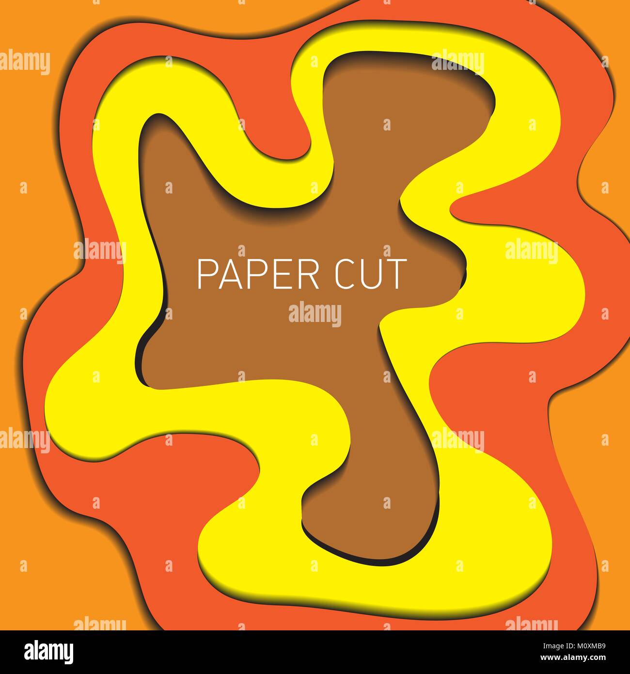 Abstract liquid paper cut background. Papercut layers with shadows ...
