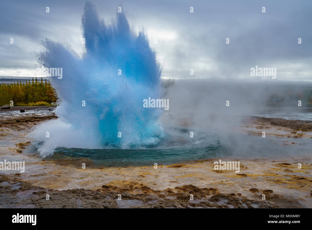 Strokkur iceland aerial view hi-res stock photography and images - Alamy