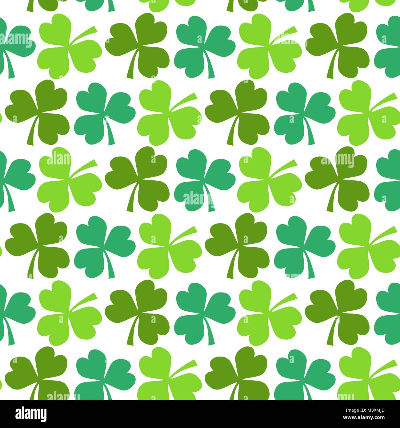 Clover Seamless Pattern St Patricks Day Endless Repeated Backdrop