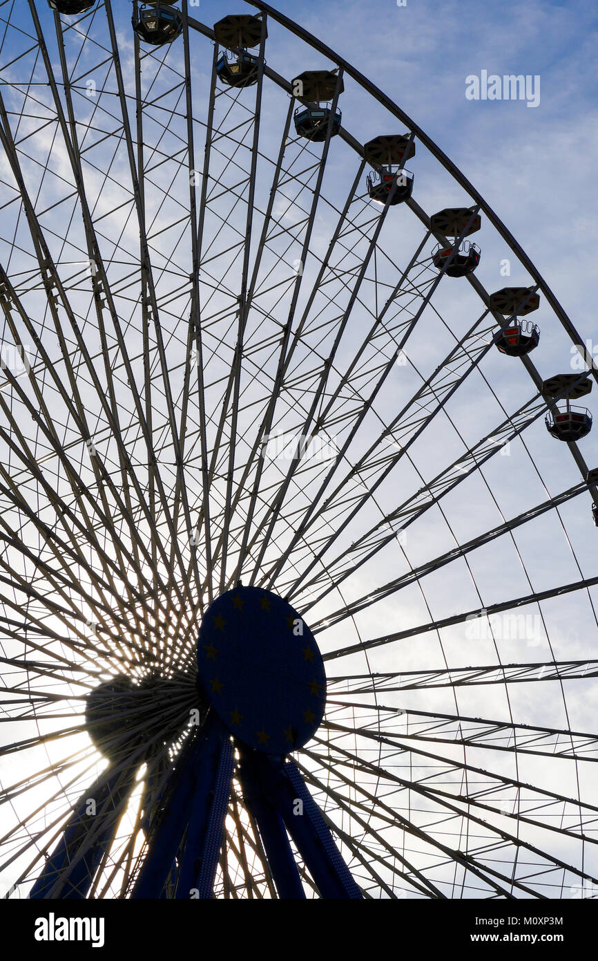 The Big wheel, Bellecour square, Lyon, France Stock Photo - Alamy