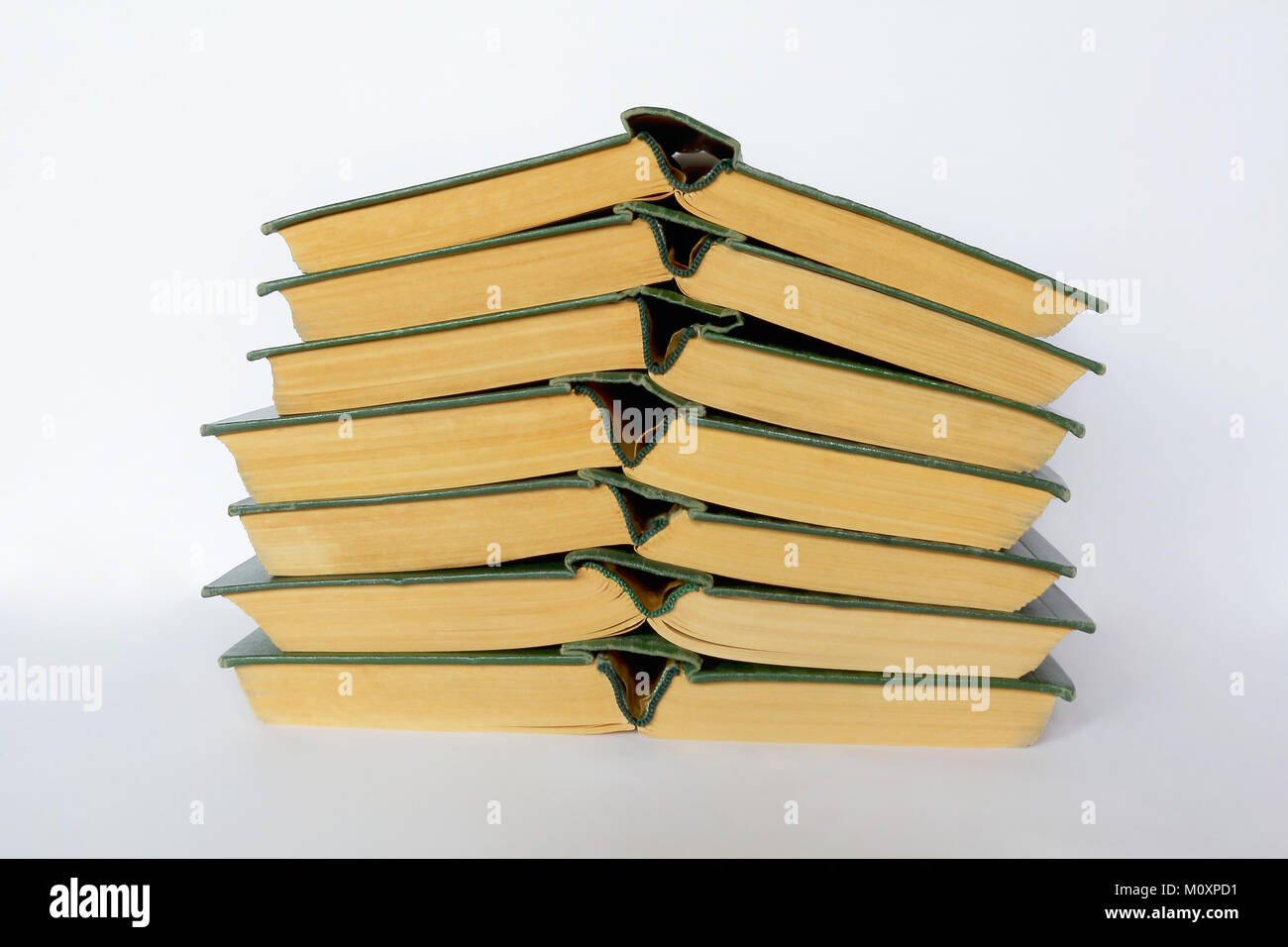 Image of stack old hardcover bound books Stock Photo - Alamy