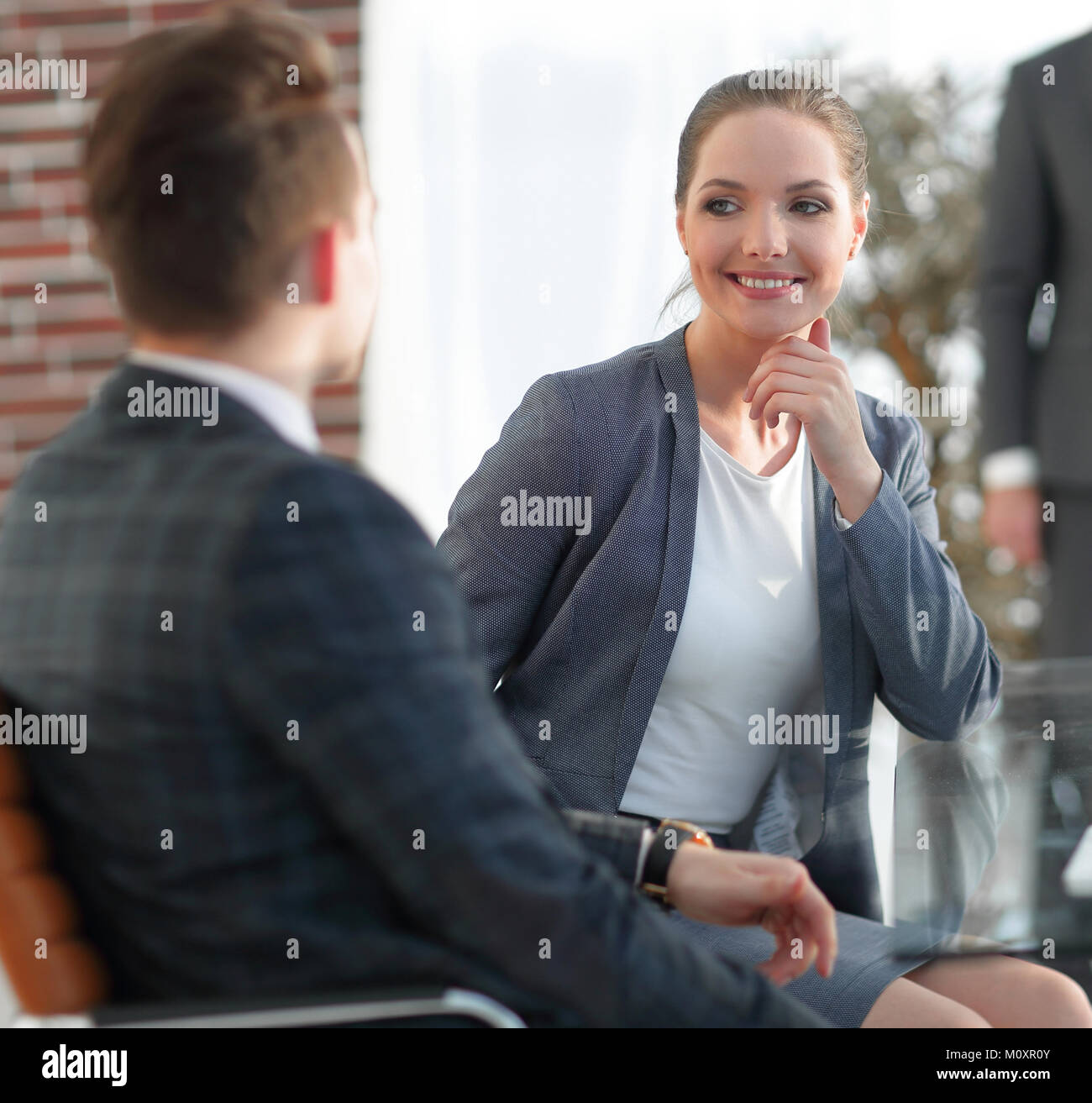 active young woman employee in the office Stock Photo - Alamy