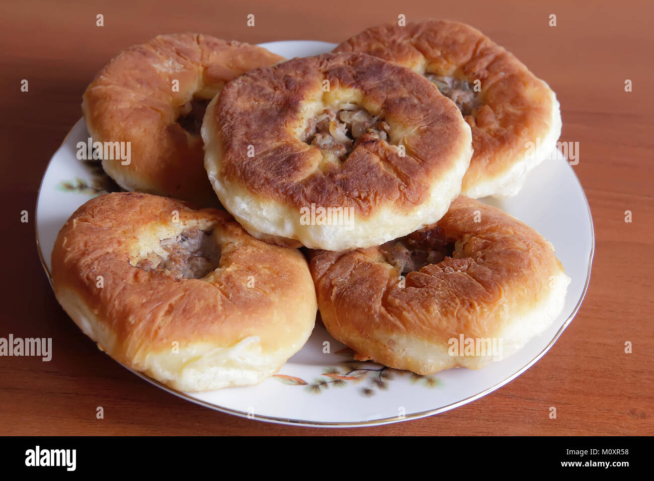 Image of Russian Traditional handmade ruddy pie Stock Photo - Alamy