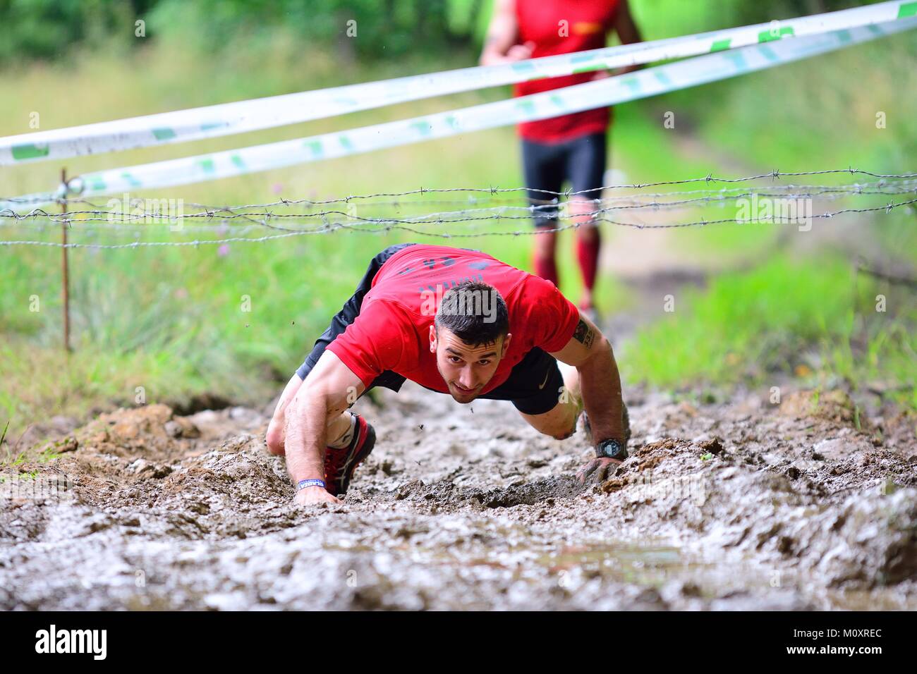 LA FRESNEDA, SPAIN - JULY 2: Gladiator Race, extreme obstacle race in ...