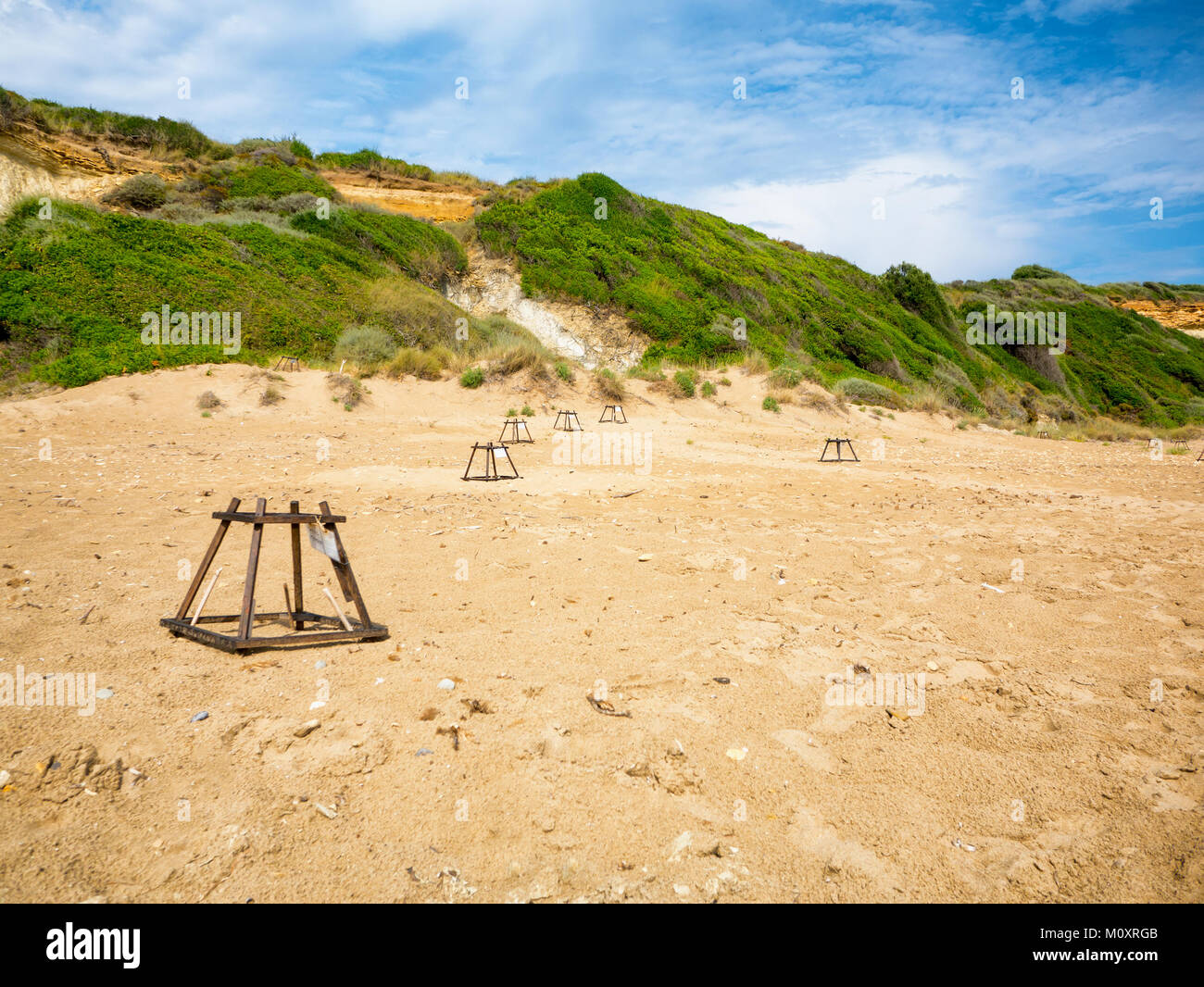 gerakas beach protected sea turtle nesting site.Greek island of ...