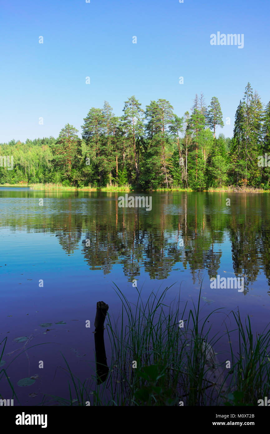 Blue clear lake Stock Photo - Alamy