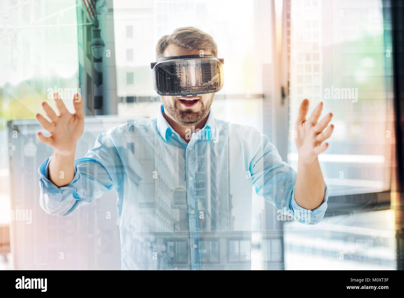 Man pointing forward hands hi-res stock photography and images - Alamy