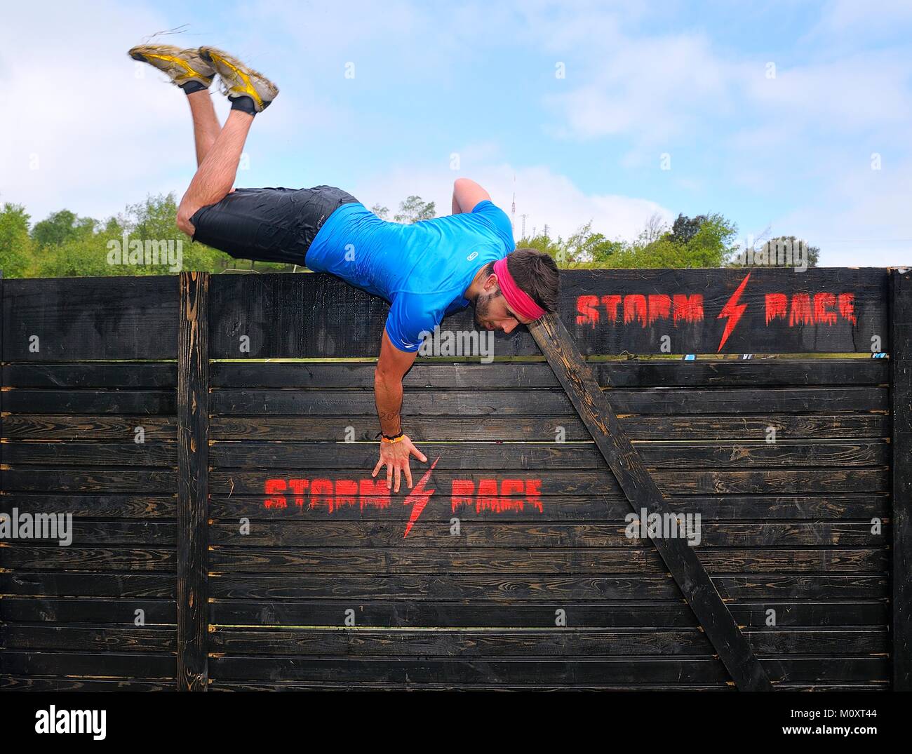 Wooden obstacle course hi-res stock photography and images - Alamy