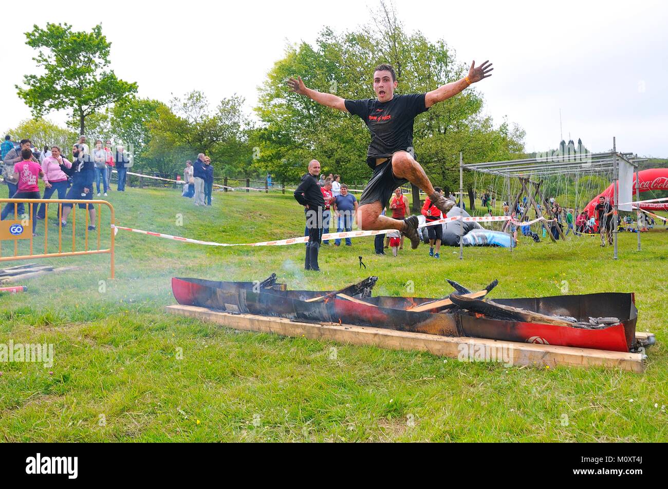 OVIEDO, SPAIN - MAY 9: Storm Race, an extreme obstacle course in May 9 ...