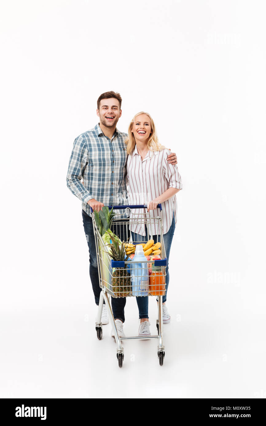 Portrait smiling grocery store Cut Out Stock Images & Pictures - Alamy