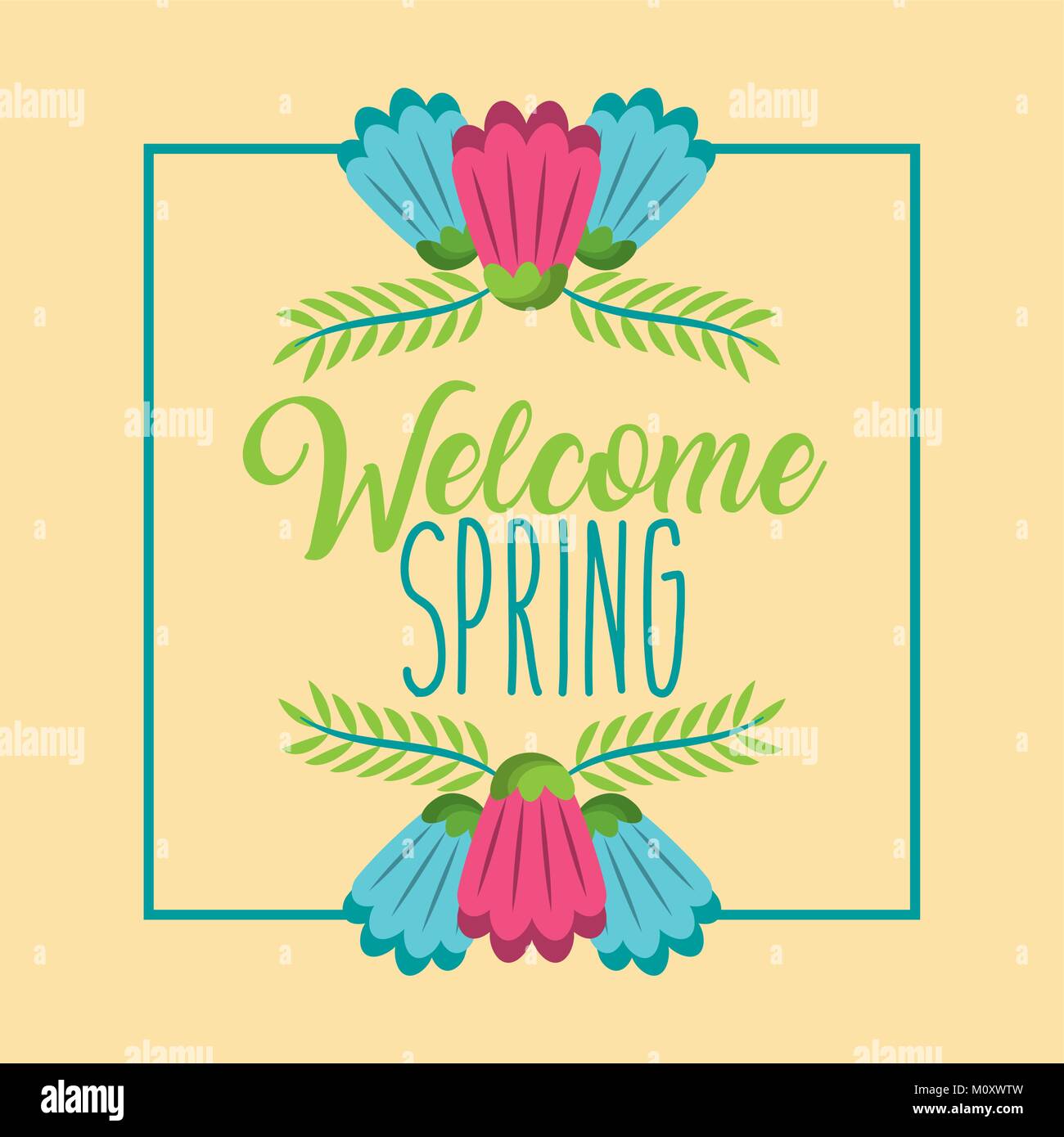welcome spring poster celebration season time Stock Vector Image & Art ...