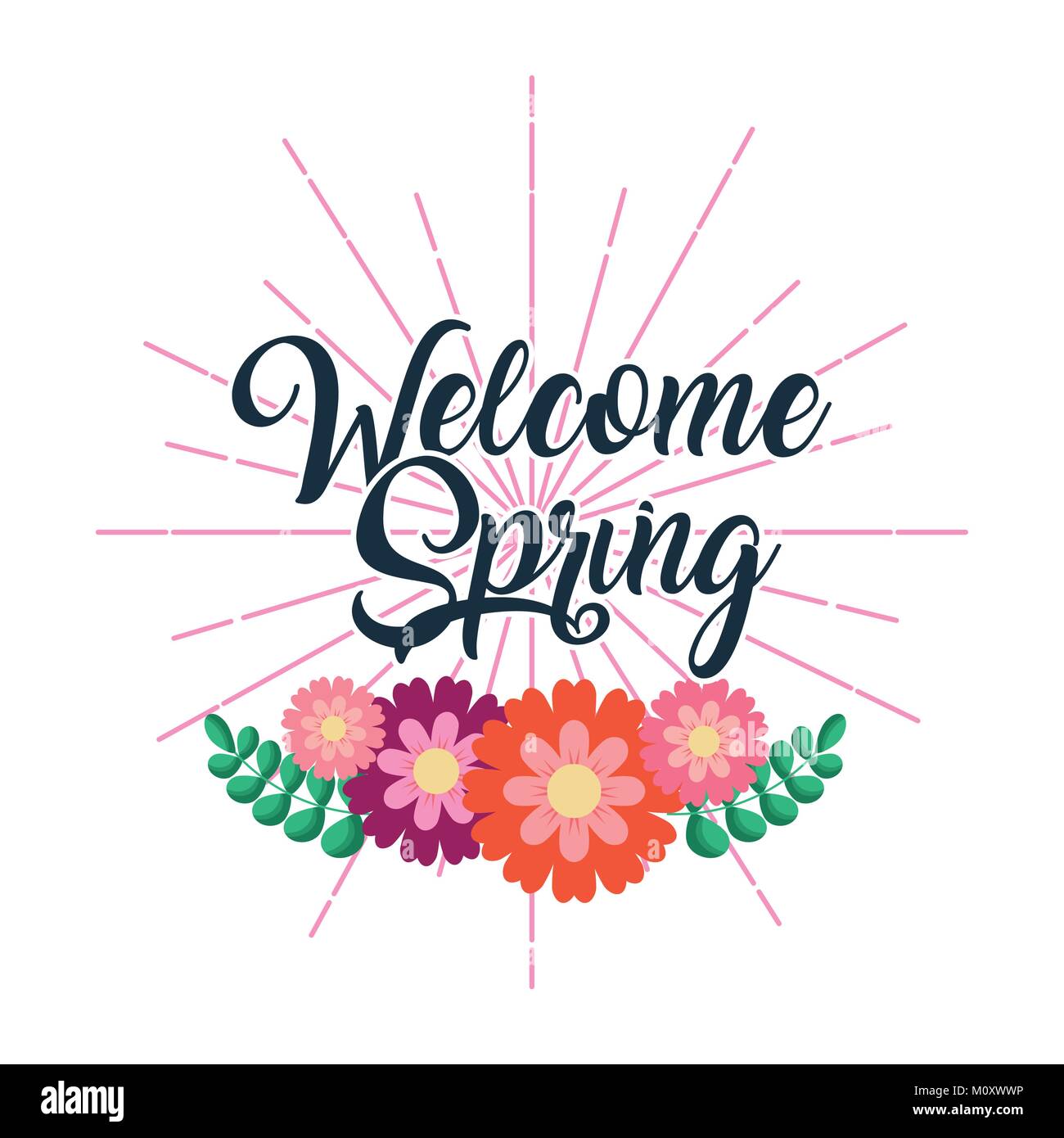 Vintage postcard flower handwriting Cut Out Stock Images & Pictures - Alamy