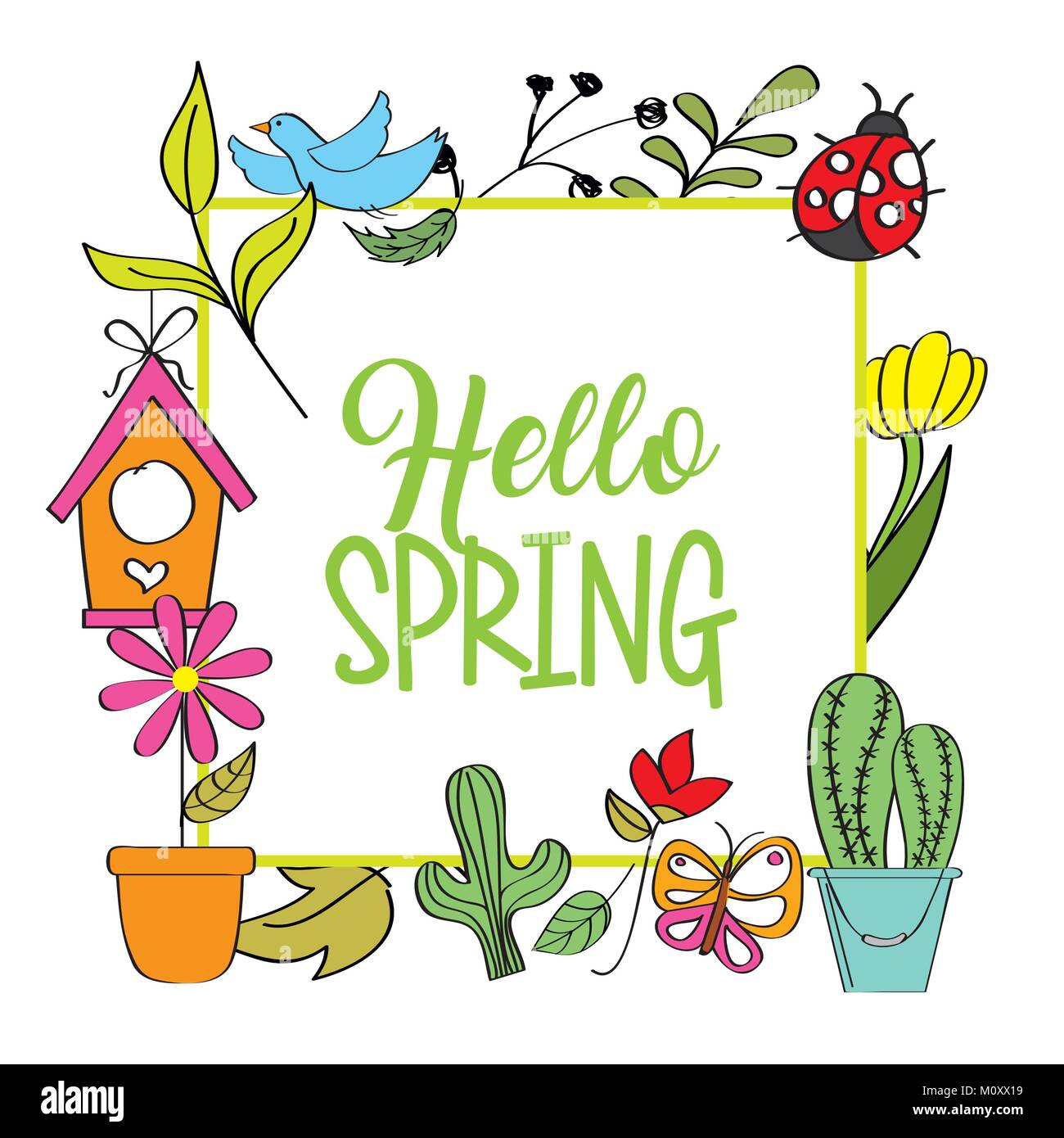 Cactus and bird Cut Out Stock Images & Pictures - Alamy