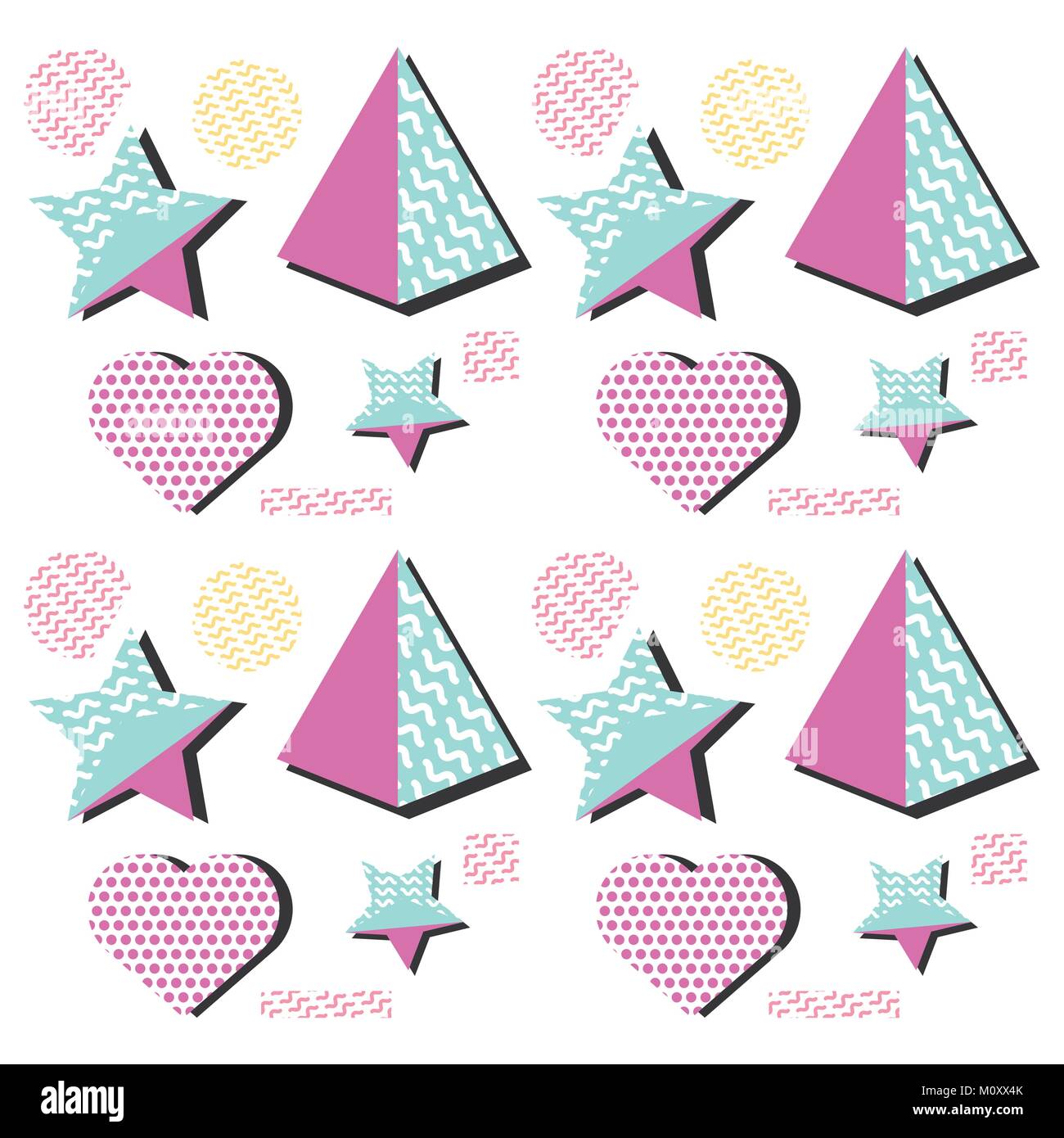 seamless geometric pattern in memphis style Stock Vector Image & Art ...