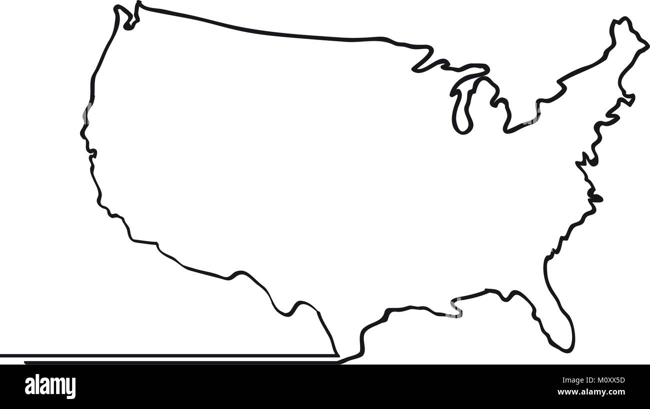 Usa detailed political map Stock Vector Images - Alamy