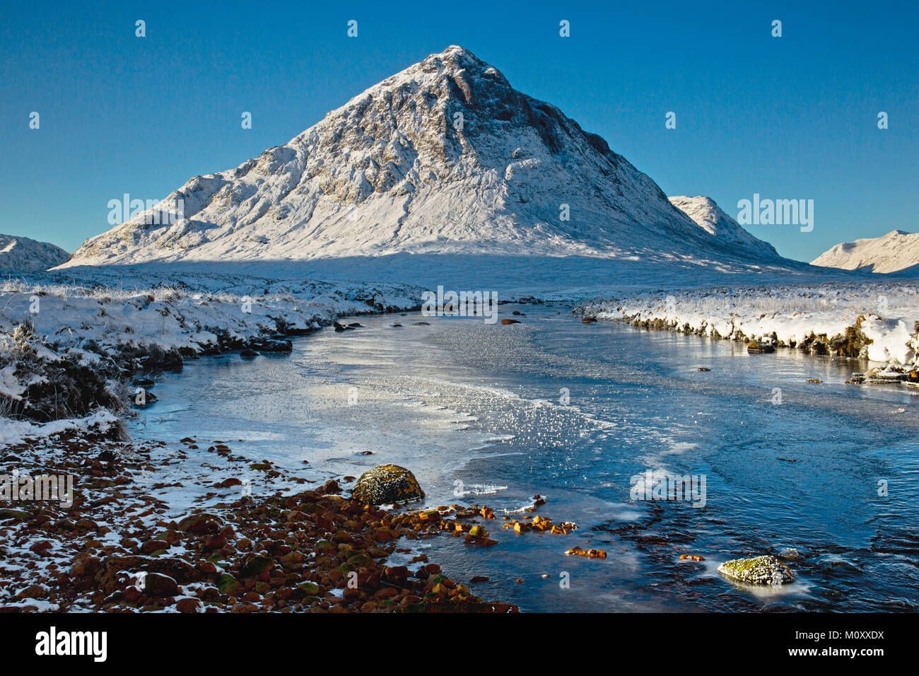 Buchaille Etive Mor in winter, Glencoe, Scottish Highlands Stock Photo ...