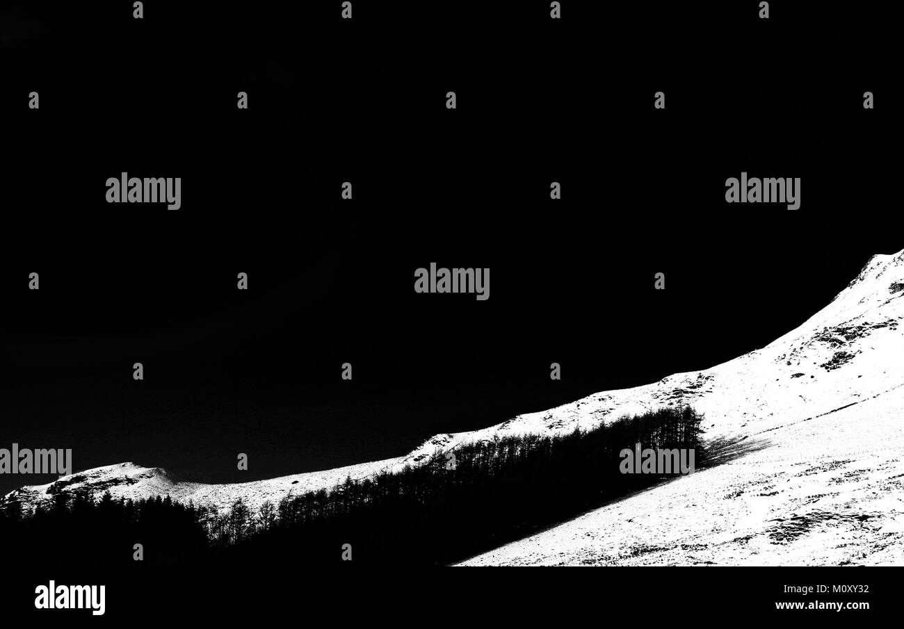 Landscape of the Scottish campsies at Strathblane in winter Stock Photo ...