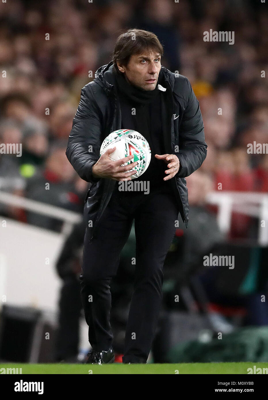 Chelsea manager Antonio Conte during the Carabao Cup semi final, second ...