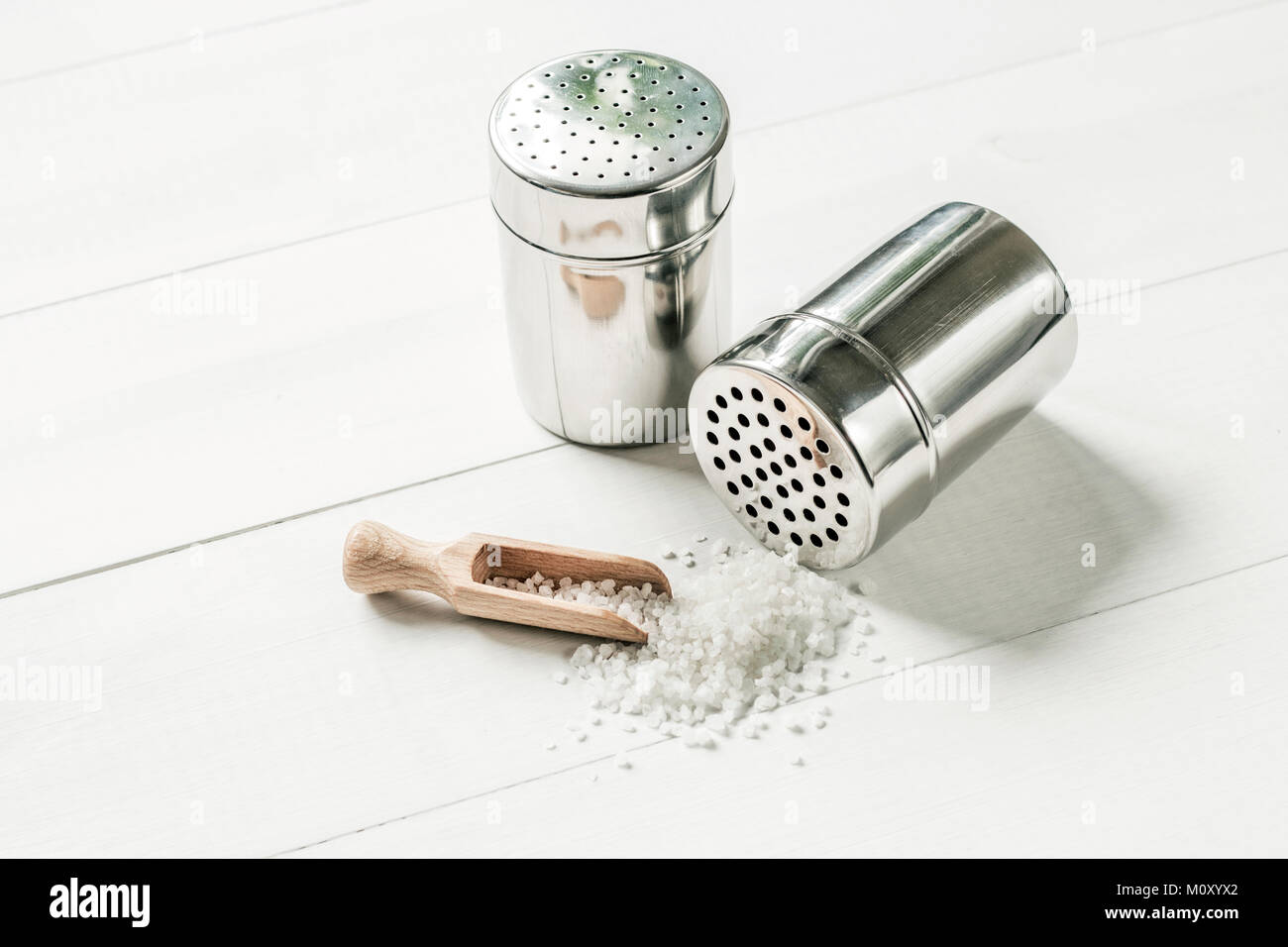 salt crystals with salt shaker Stock Photo - Alamy