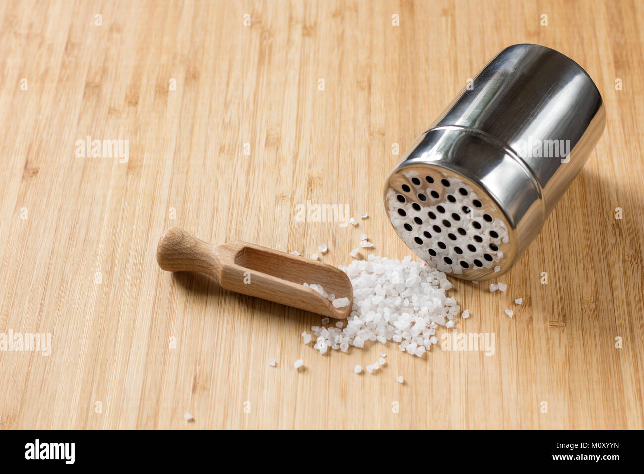 salt crystals with salt shaker Stock Photo - Alamy