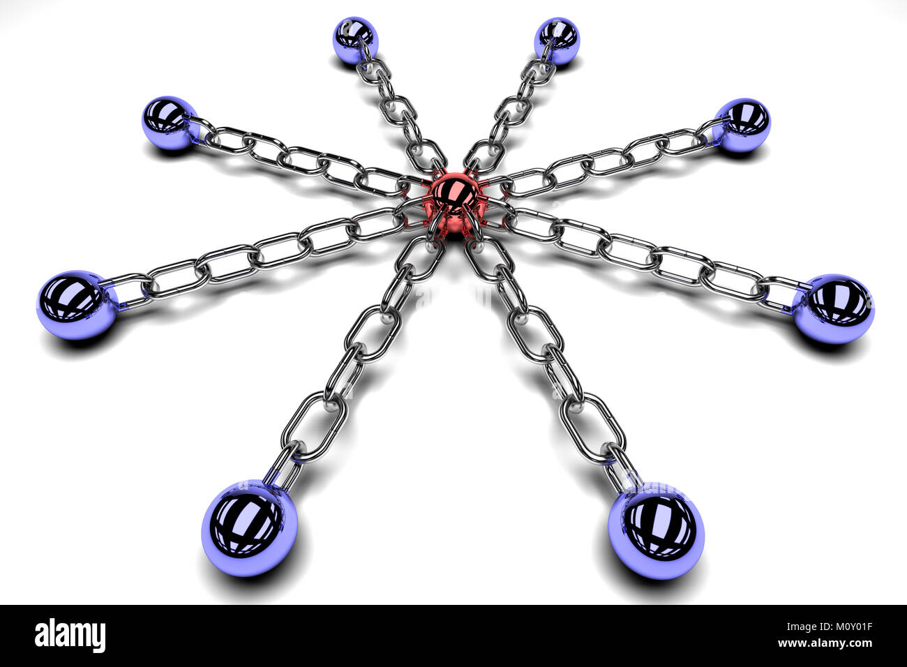 A central leader sphere, which is joined to other spheres by steel ...