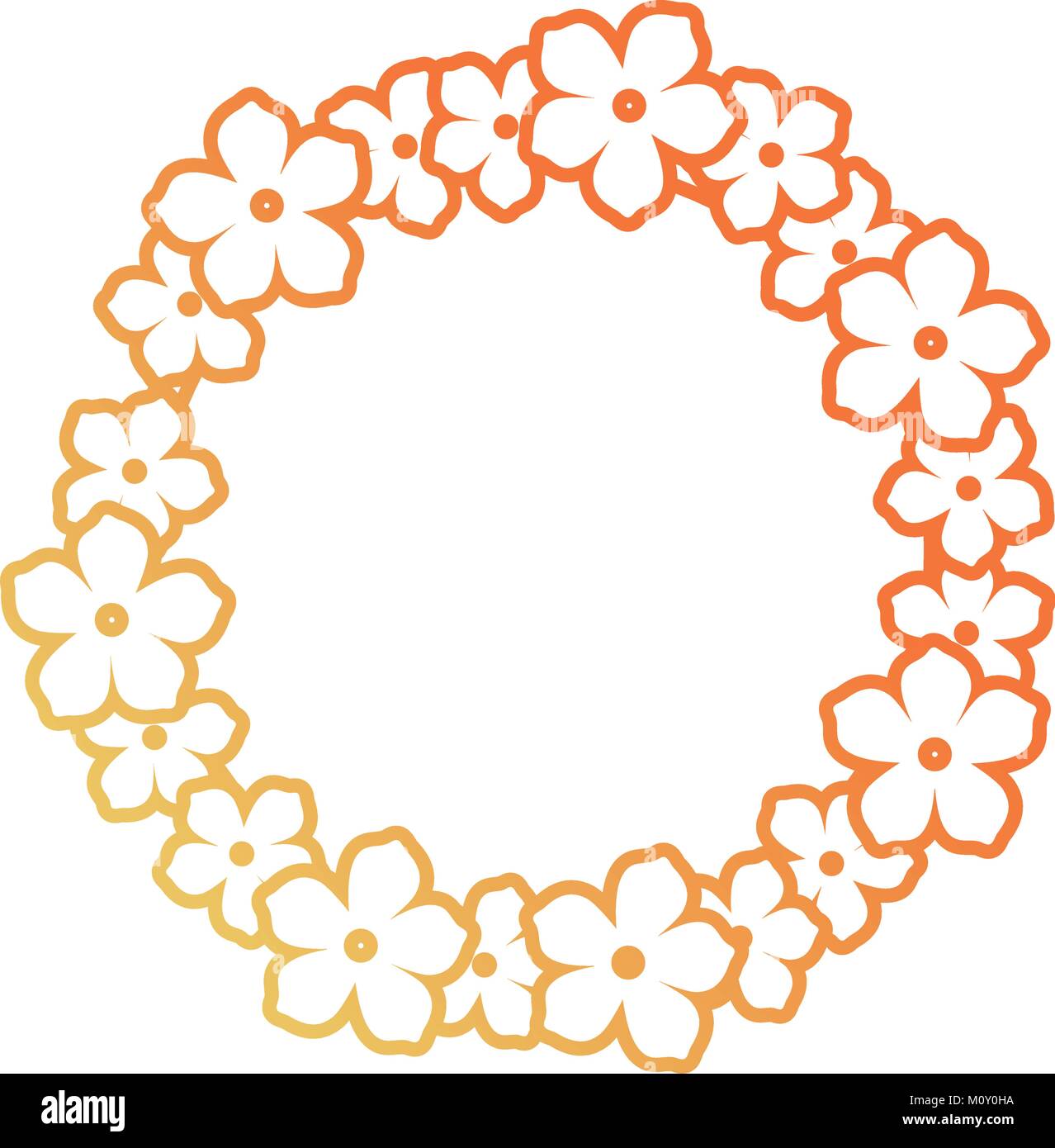 round frame of flowers design Stock Vector Image & Art - Alamy