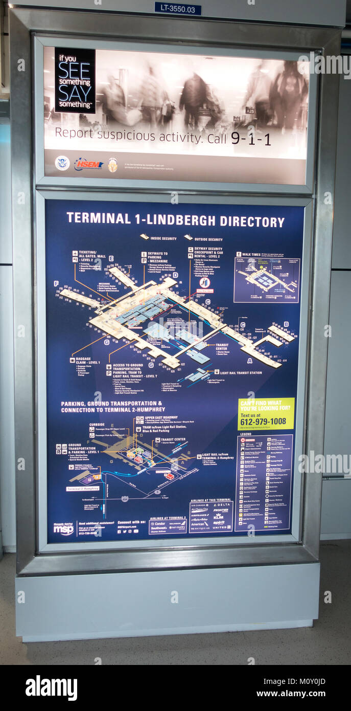 Minneapolis St Paul International Airport - Lindbergh Terminal ...