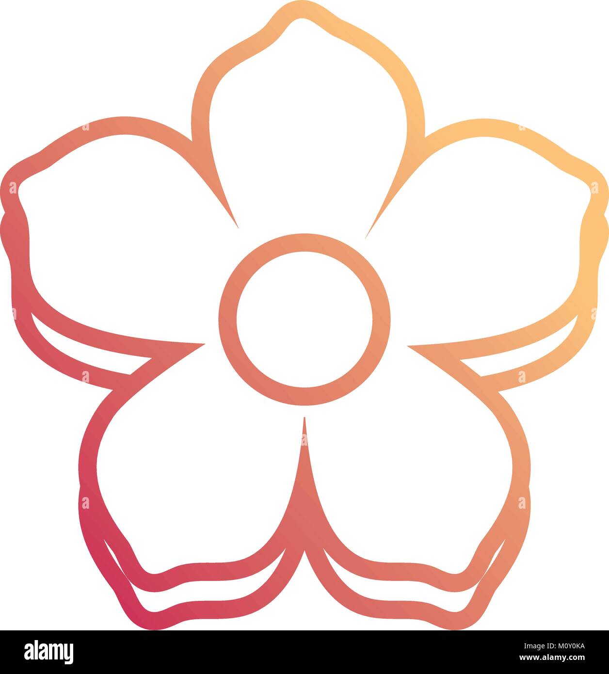 flower with five petal design Stock Vector Image & Art - Alamy