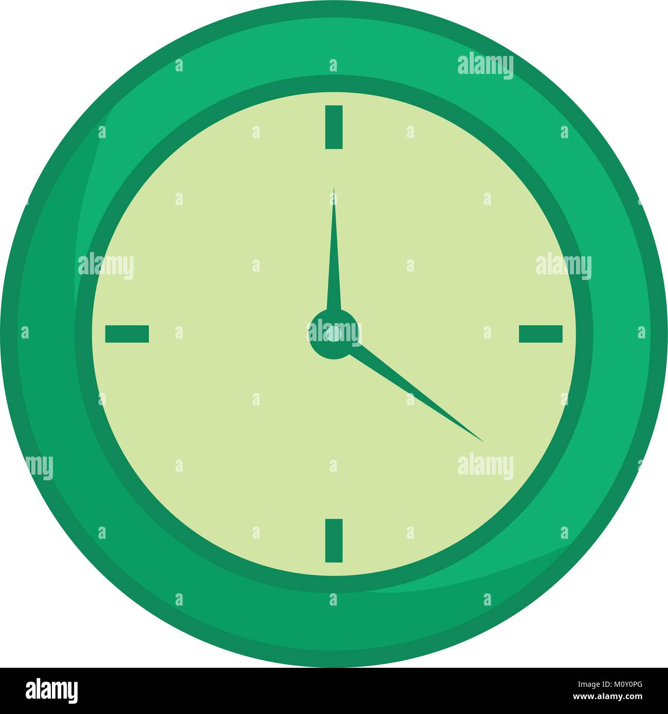 green clock over white vector illustration Stock Vector Image & Art - Alamy