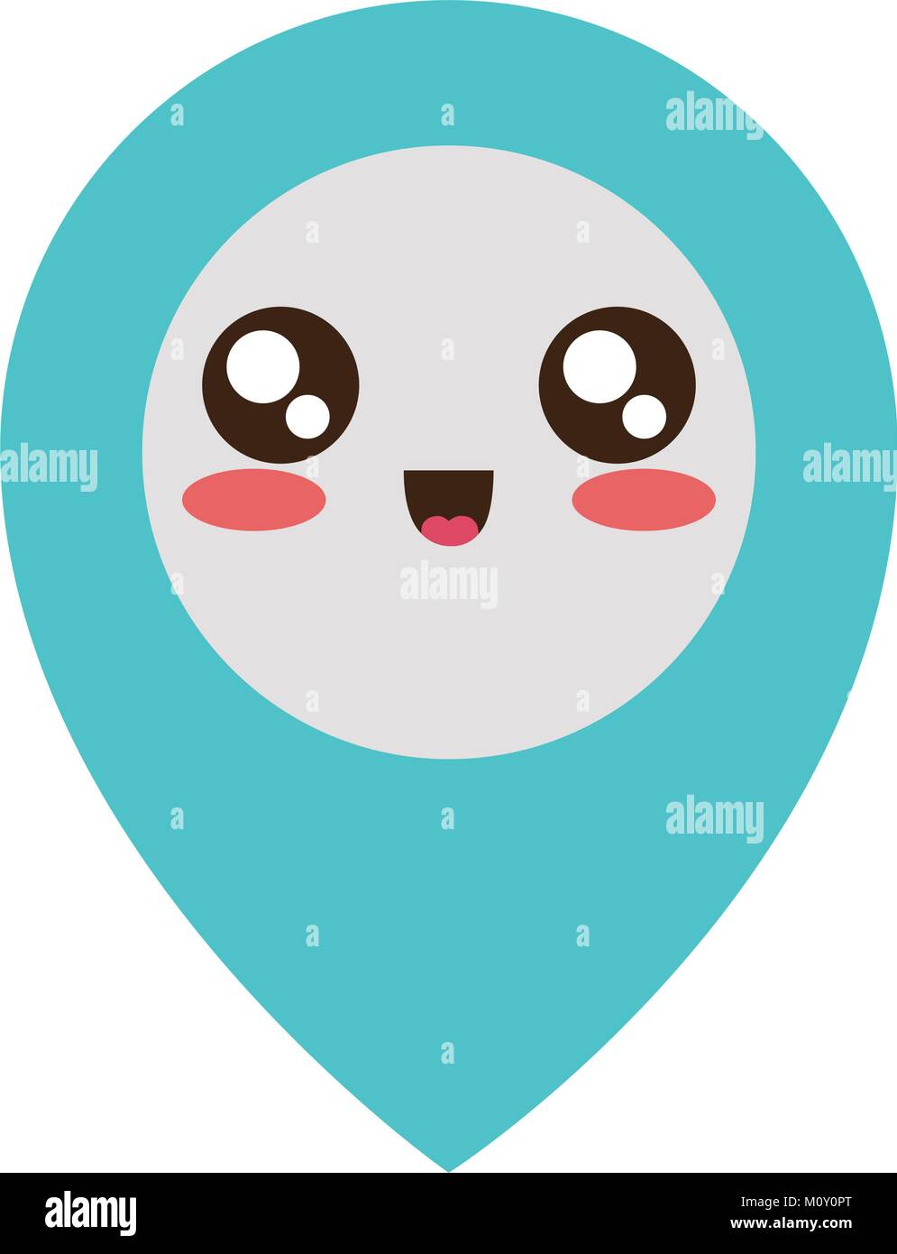 kawaii signal location vector ilustration Stock Vector Image & Art - Alamy