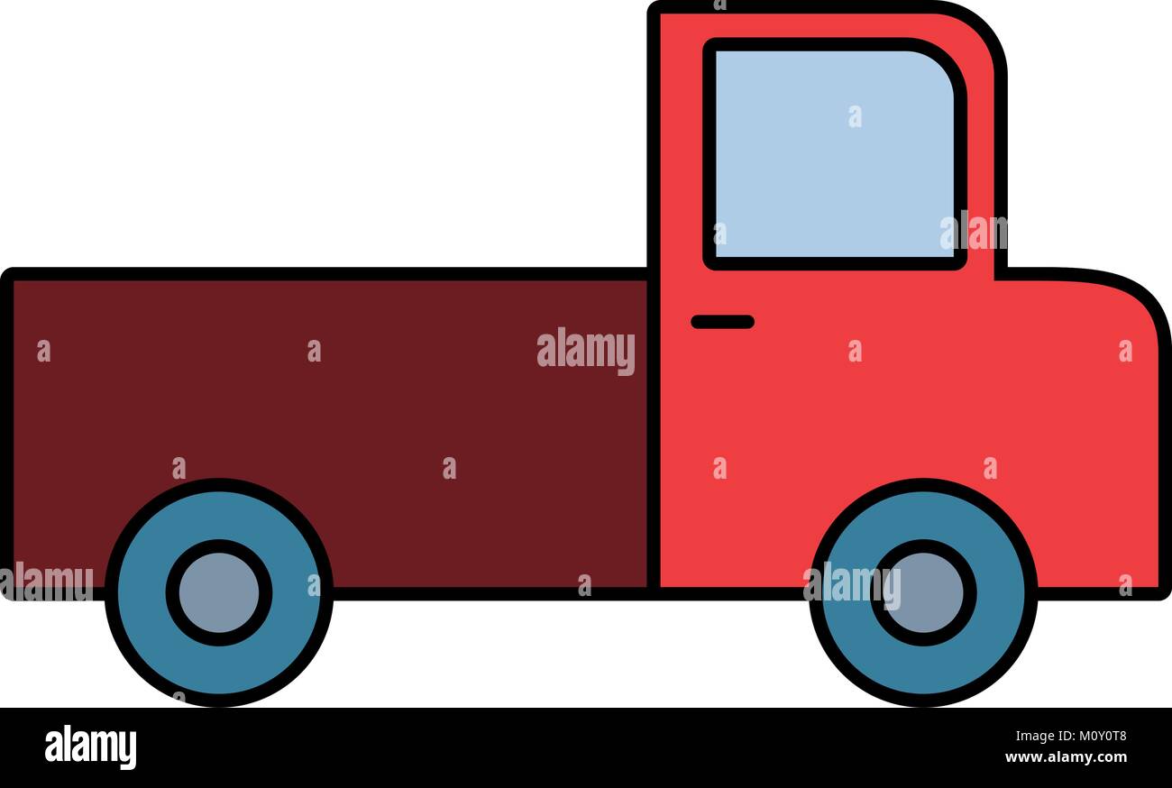 brown and red van vector illustration Stock Vector Image & Art - Alamy