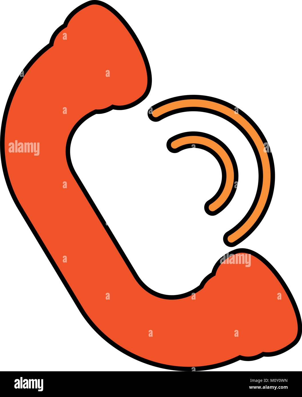 orange signal telephone vector illustration Stock Vector Image & Art ...
