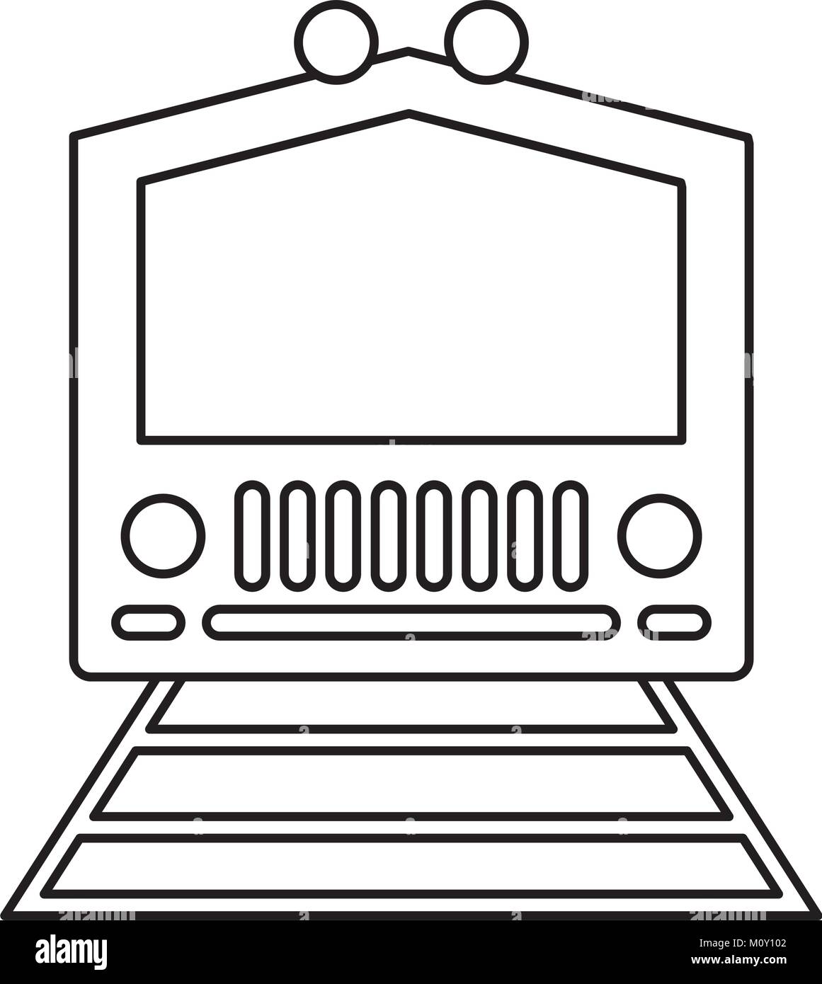 uncolored train vector illustration Stock Vector Image & Art - Alamy