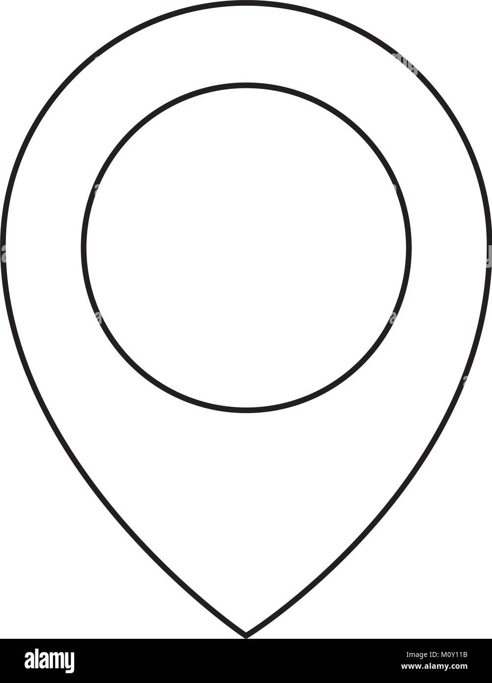 uncolored location signal vector Stock Vector Image & Art - Alamy