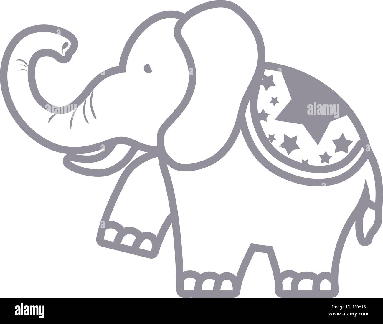 Circus Animals Clipart Black And White