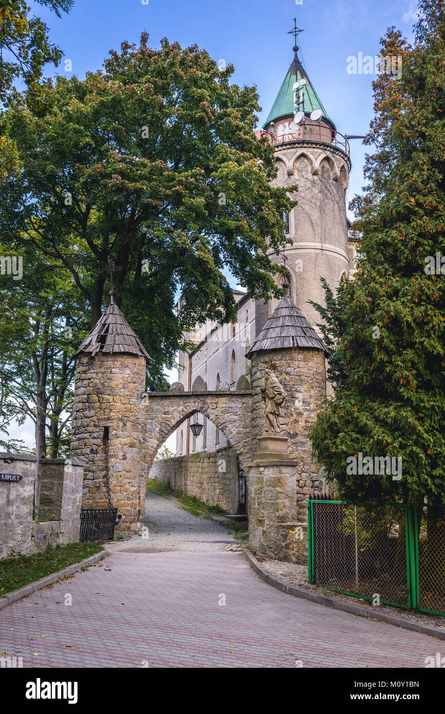 Entrance to Lesna Skala Castle (Forest Rock Castle), currently Social ...