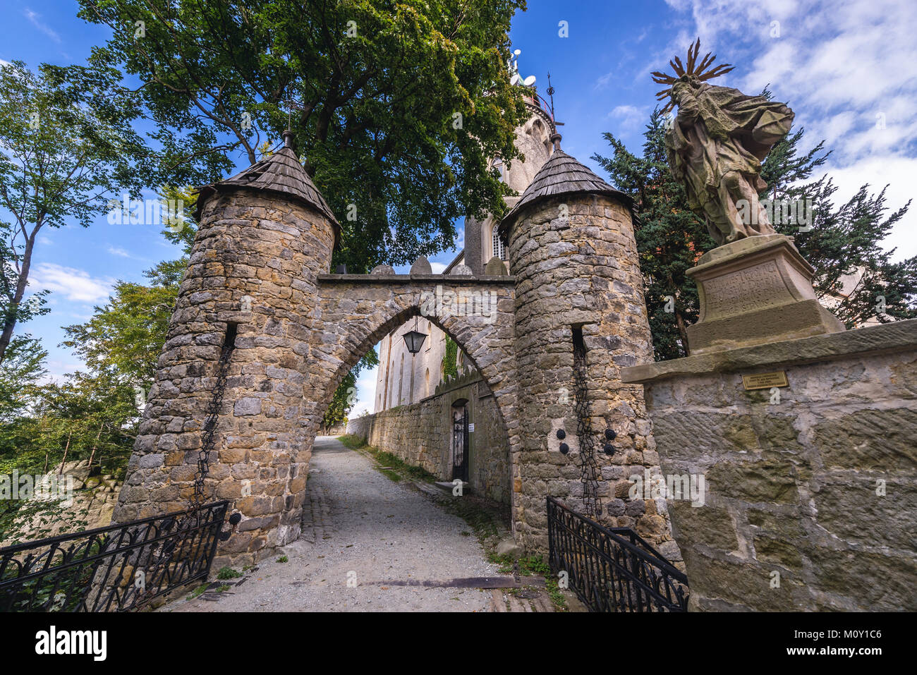 Gateway of Lesna Skala Castle (Forest Rock Castle), currently Social ...
