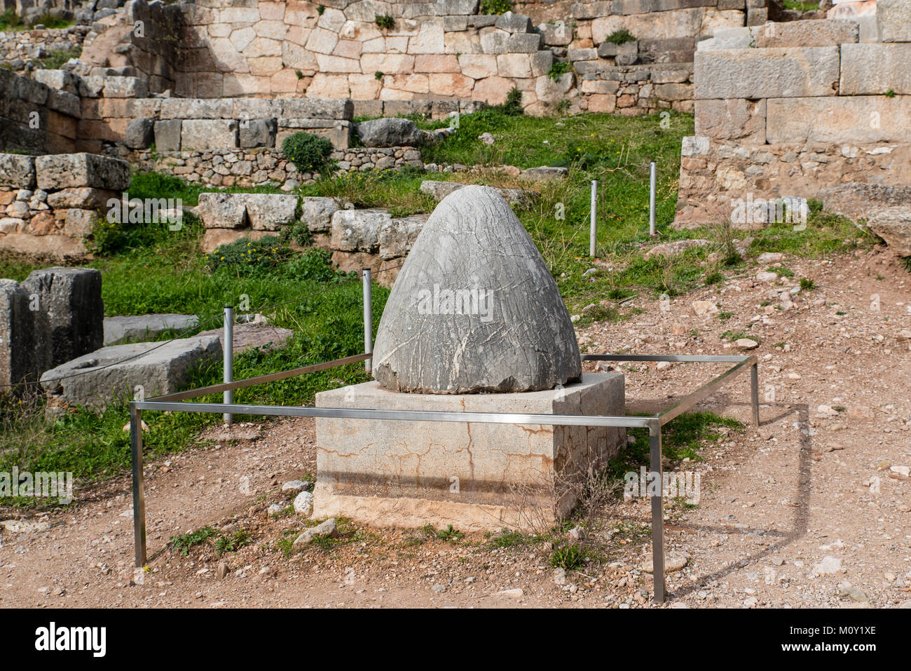The Sacred Omphalos Stone, Navel of the World, in other words, the ...