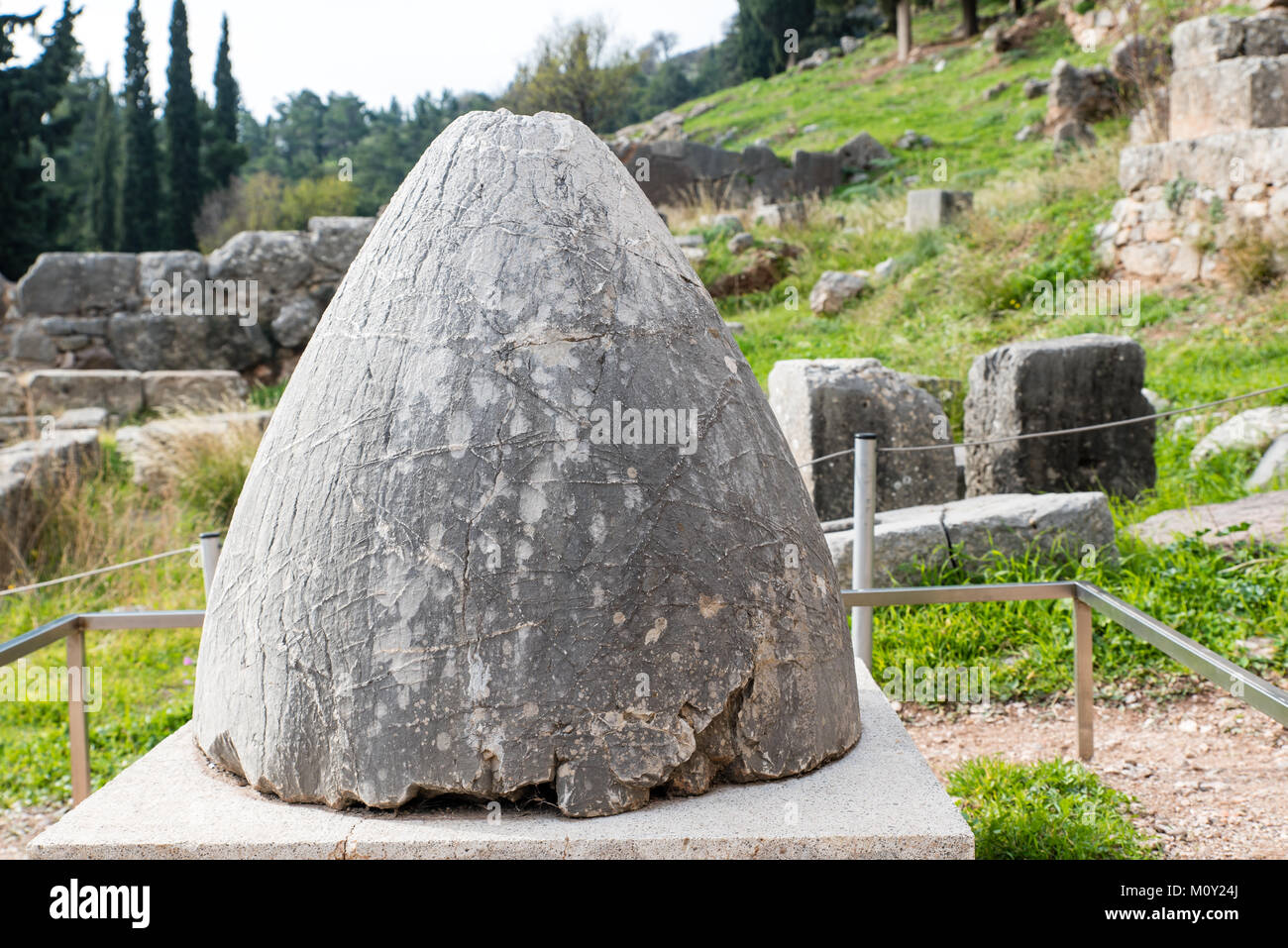 The Sacred Omphalos Stone, Navel of the World, in other words, the ...