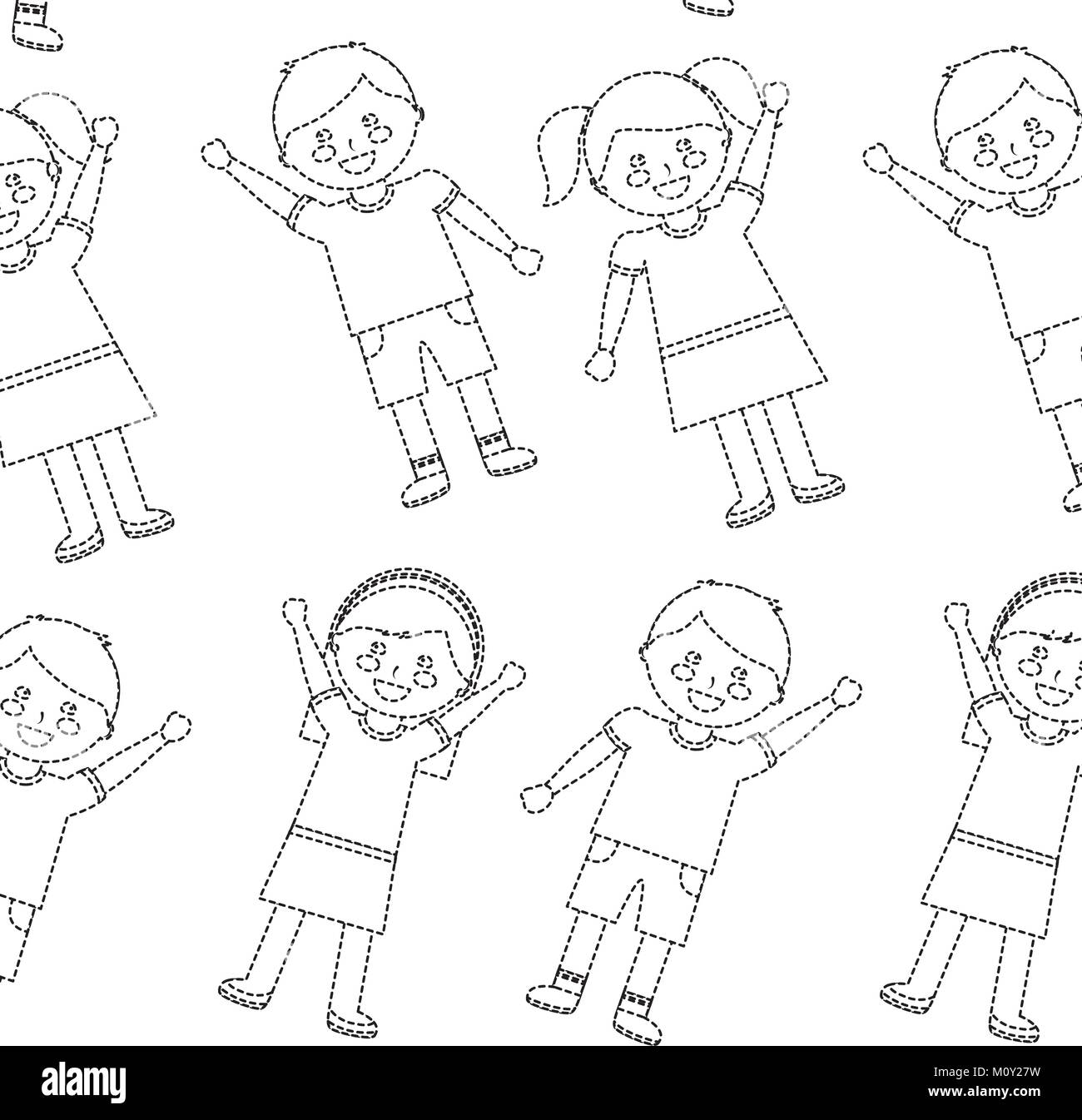 happy kids children pattern image Stock Vector Image & Art - Alamy