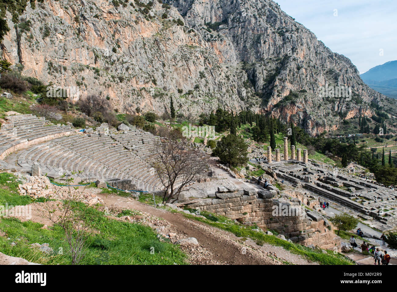 Apollo Temple in Delphi, an archaeological site in Greece, at the Mount ...