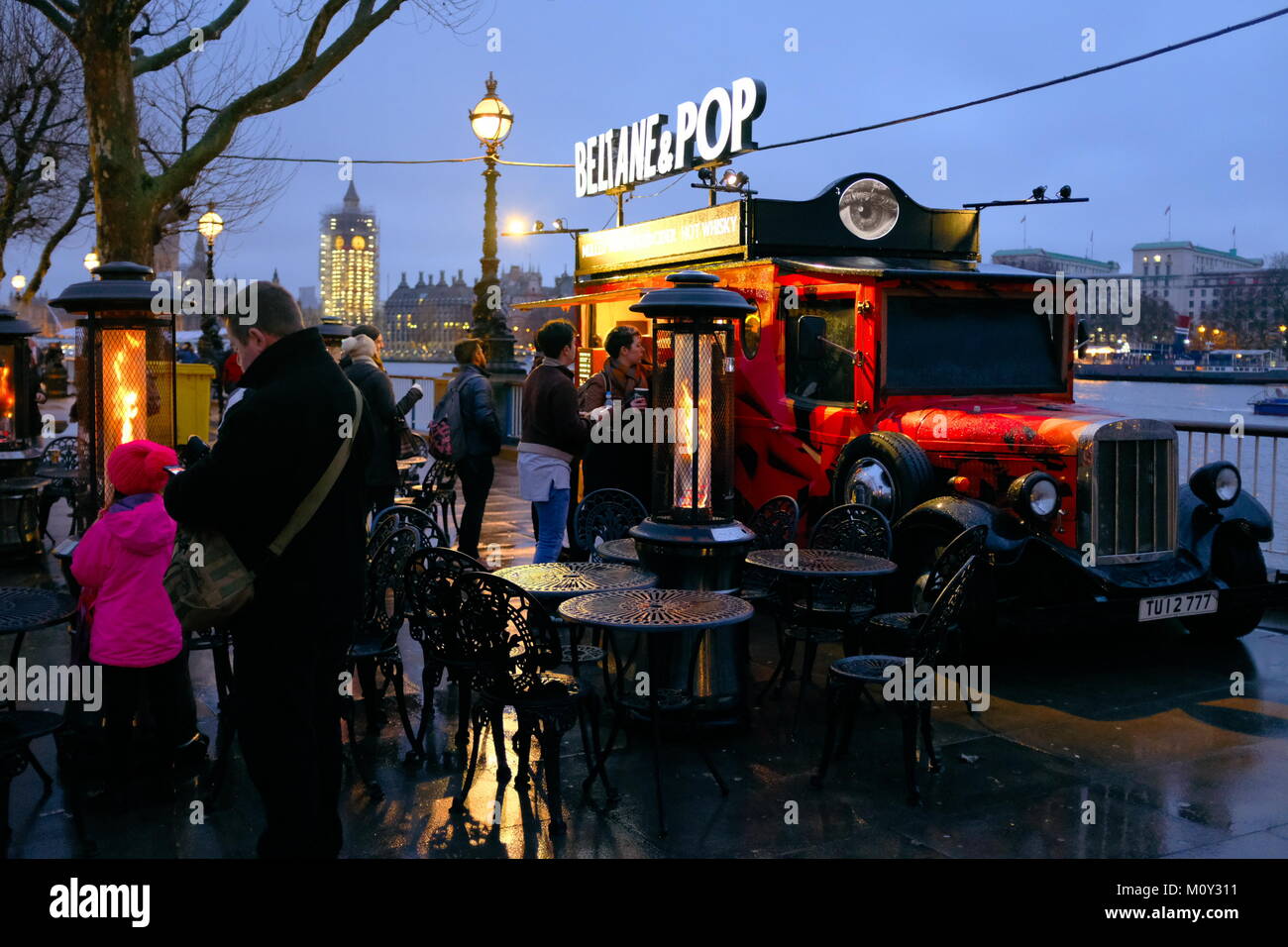 Beltane & Pop mobile bar on Southbank, London, England, UK Stock Photo ...
