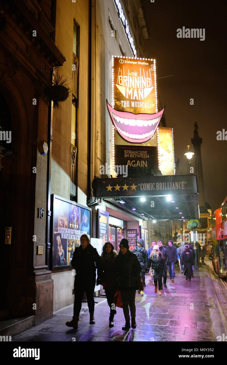 Trafalgar Studio's with "The Grinning Man" in London, England, UK Stock ...