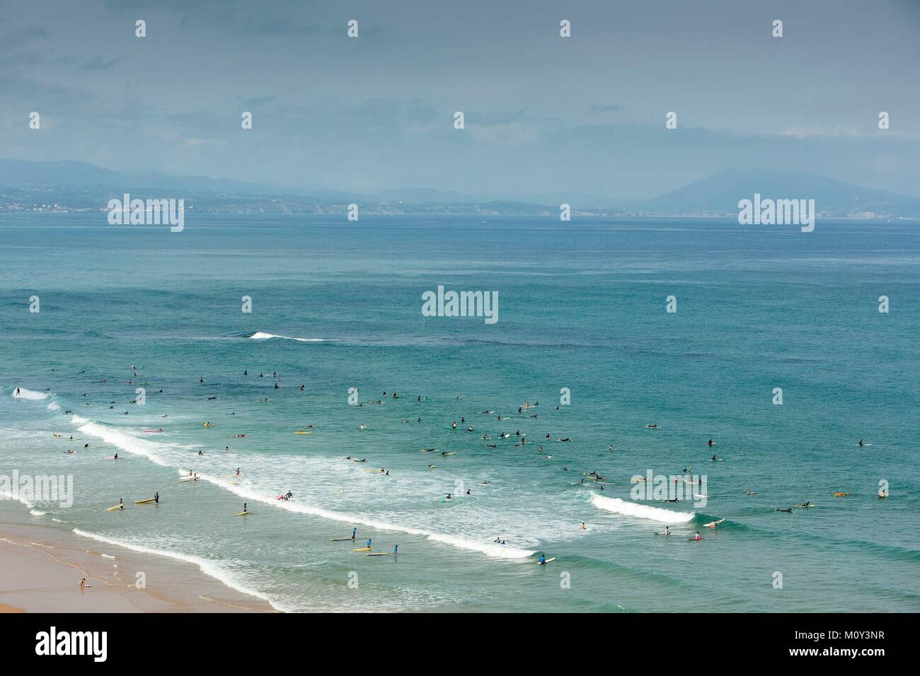 France,Pyrenees Atlantiques,Pays Basque,Biarritz,Cote des Basques beach ...