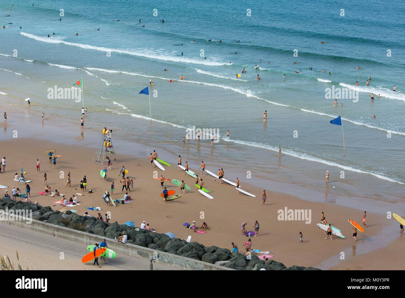 France,Pyrenees Atlantiques,Pays Basque,Biarritz,Cote des Basques beach ...